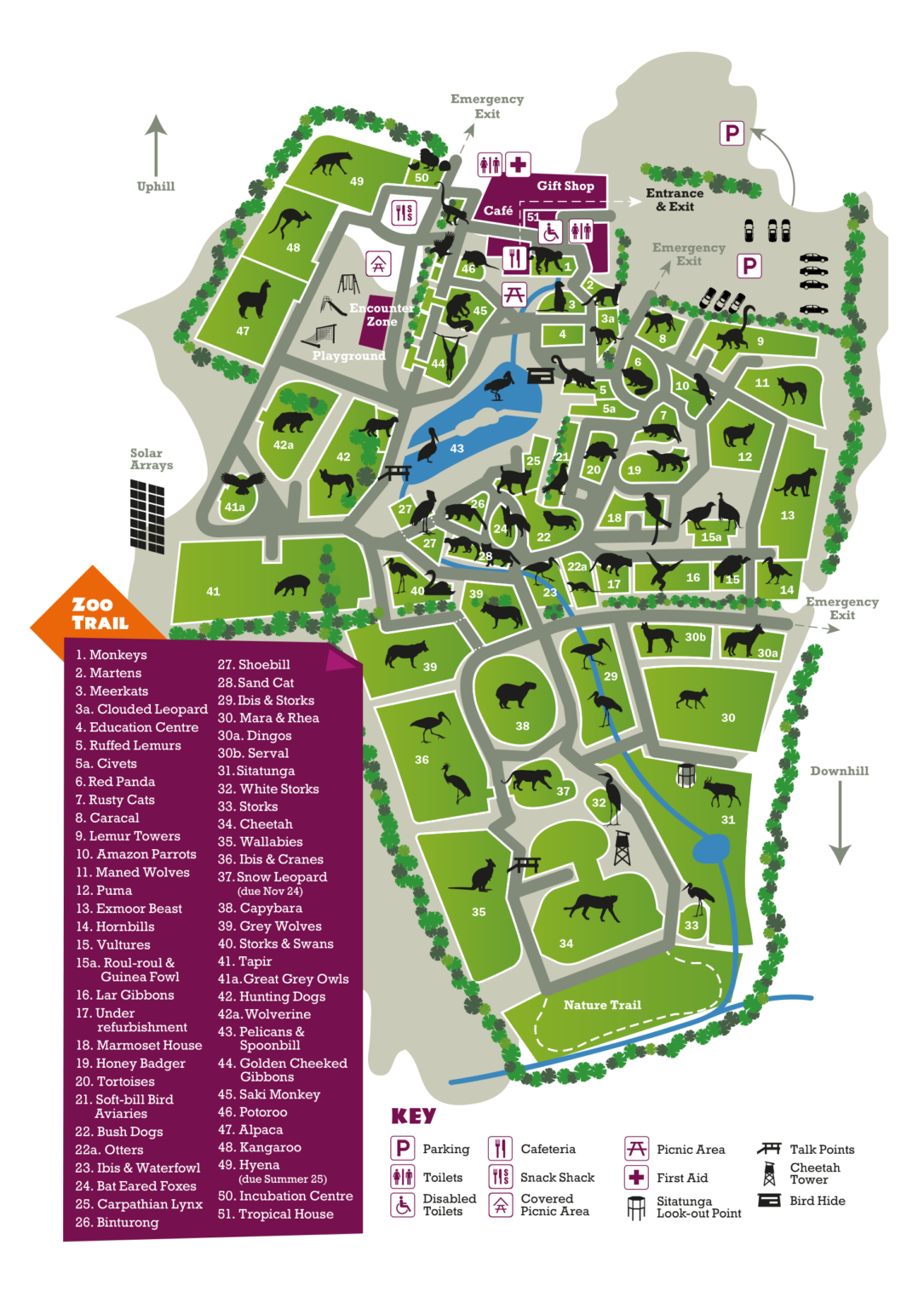 Map of our zoo | Plan your visit | Exmoor Zoo
